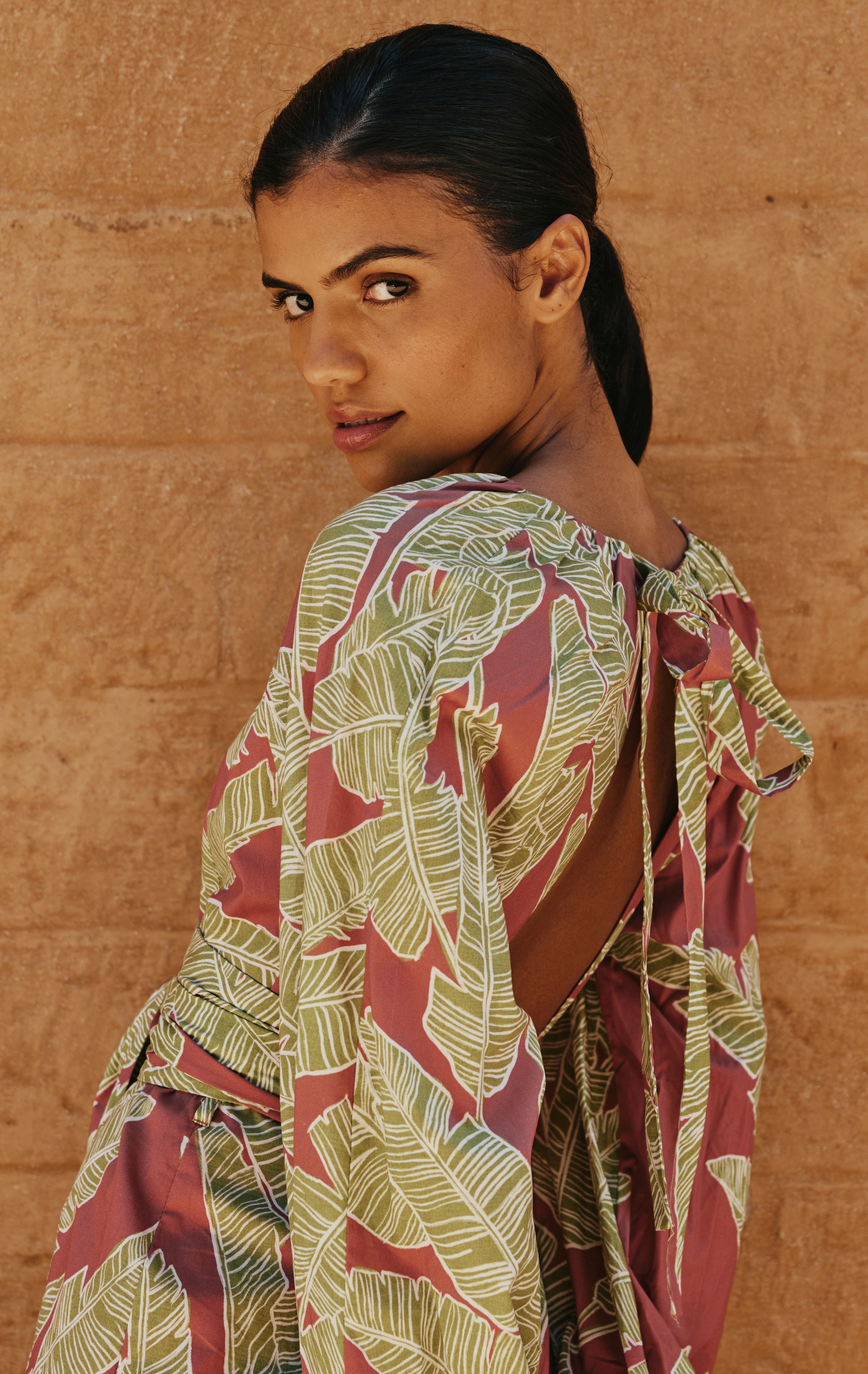 Garland Blush Pink Printed Long Sleeve Shell Mini Dress – PASDUCHAS